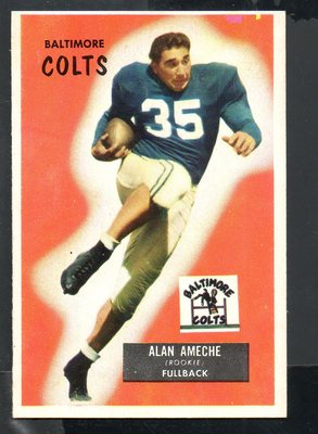 1955 Bowman Football Card #8 Alan Ameche- Baltimore Colts Ex Mint Card ...