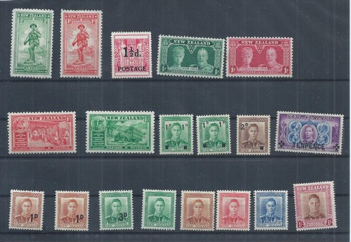 New Zealand stamps. George V & George VI MH lot - couple look MNH ...