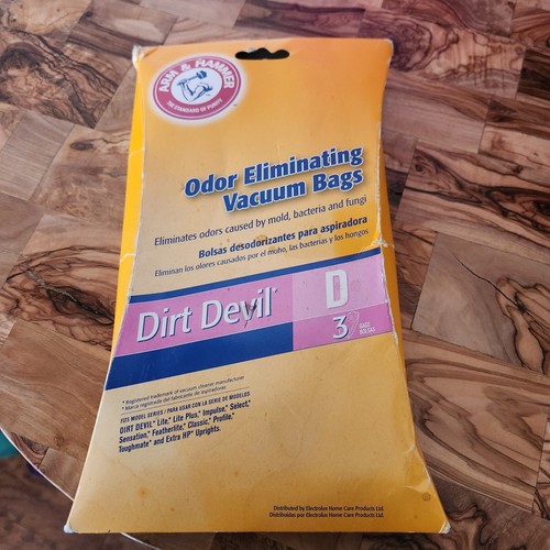 2 DIRT DEVIL Vacuum Cleaner BAGS Type D 62593 Arm & Hammer Upright Bag ...