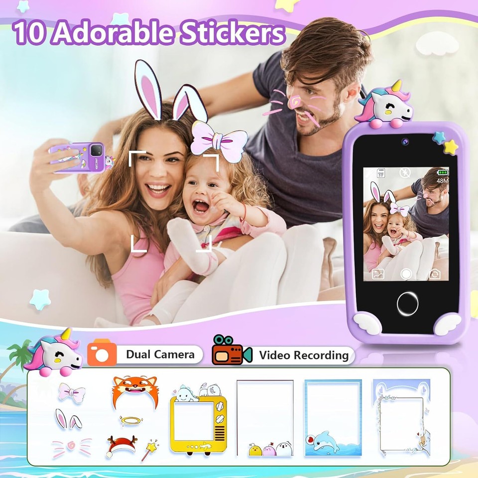Kids Smart Phone for Girls | Touchscreen | 8 GB | Purple | Less than 4 ...