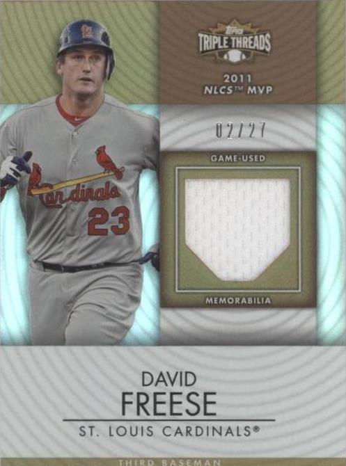 2012 Topps Triple Threads - Unity Relics David Freese #TTUR-149 Sepia ...