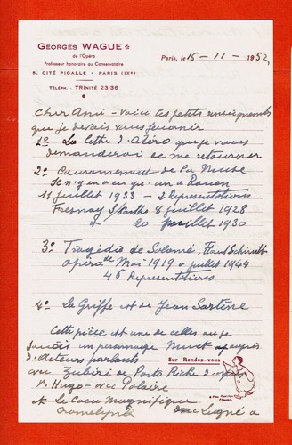 AK67/D-L.A.S-GEORGES WAGUE-MIME-PÉDAGOGUE-ACTEUR-1952 | eBay