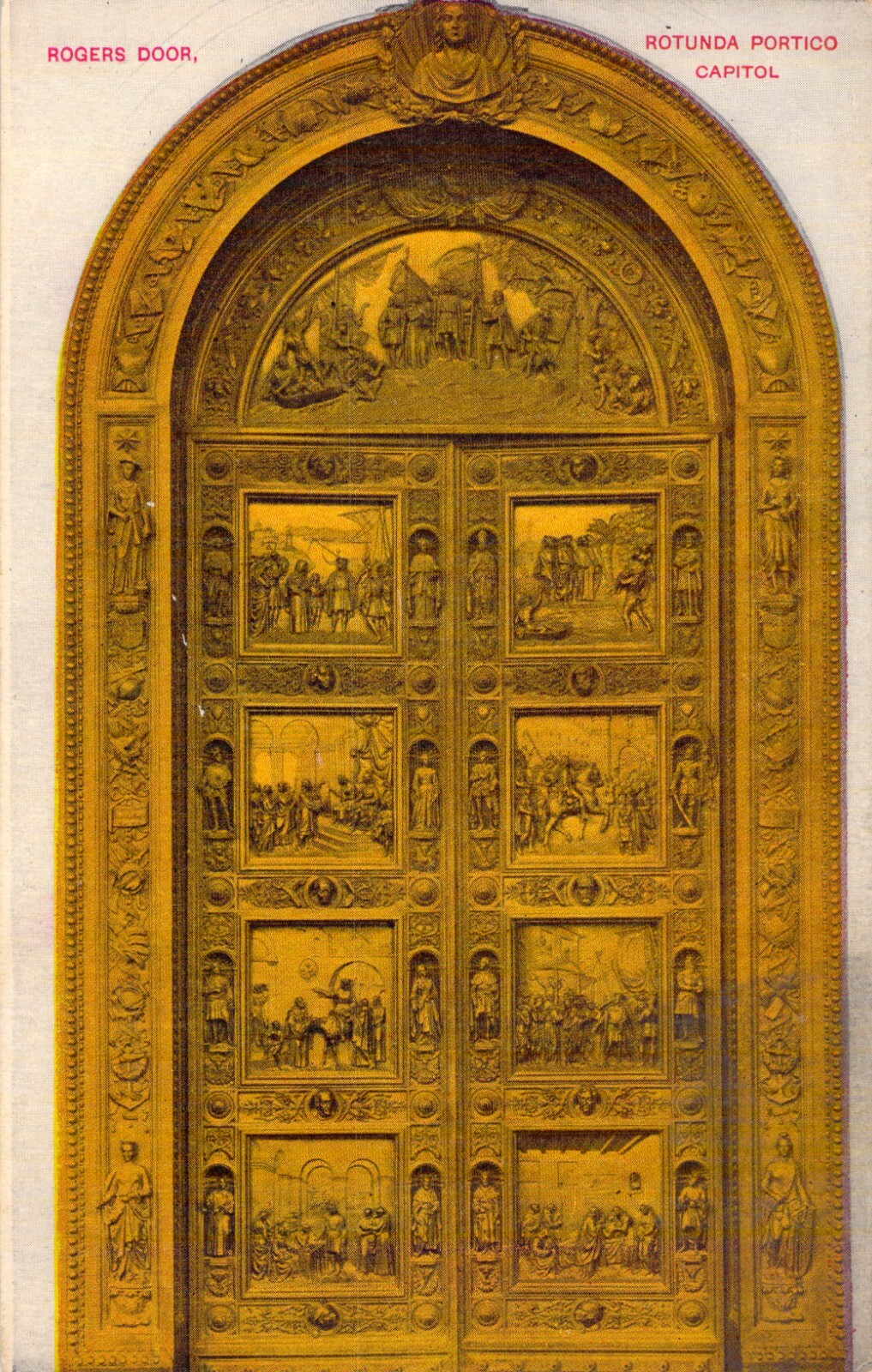 Bronze Door-Rotunda Portico, Capitol, Washington D.C. Antique Postcard ...