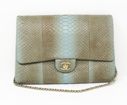 NYJEWEL CHANEL Python Snakeskin Clutch Bag | eBay Australia