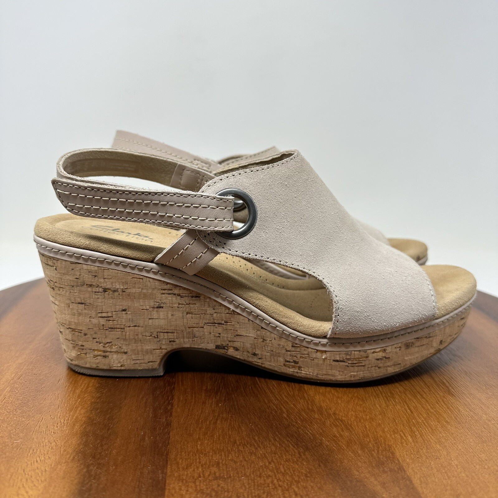 Clarks Giselle Loop Wedge Sandals Womens Size 10W San… - Gem