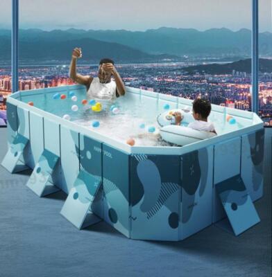 Outdoor Foldable Family Swimming Pool Above Ground Garden Kids Paddling ...