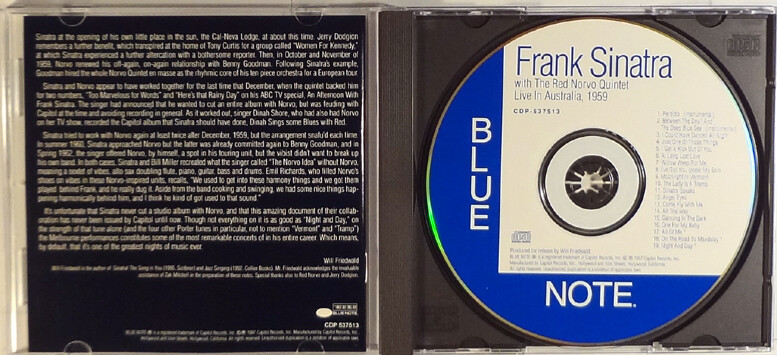FRANK SINATRA WITH RED NORVO QUINTET-LIVE IN AUSTRALIA 1959-1997 BLUE ...