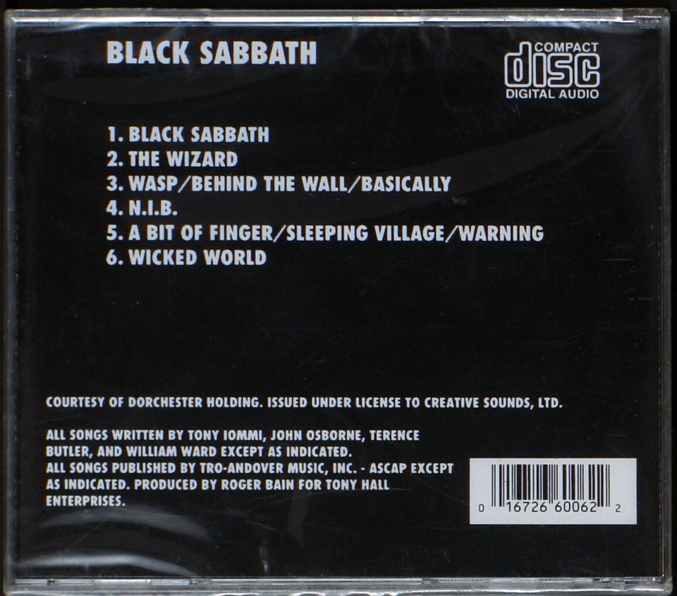 Black Sabbath - Black Sabbath I - CD [03] USA (SEALED) | eBay