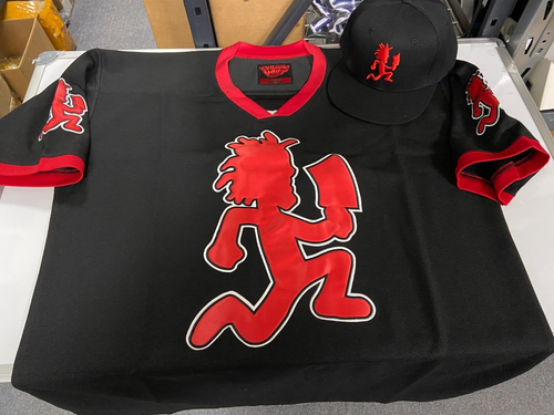 NEW Insane Clown Posse RED HATCHET MAN Jersey 2XL Juggalo ICP with hat ...