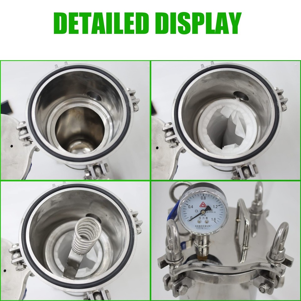 PreAsion 3 Bag Filter Housing 304 Stainless Steel Filter Solid-Liquid ...