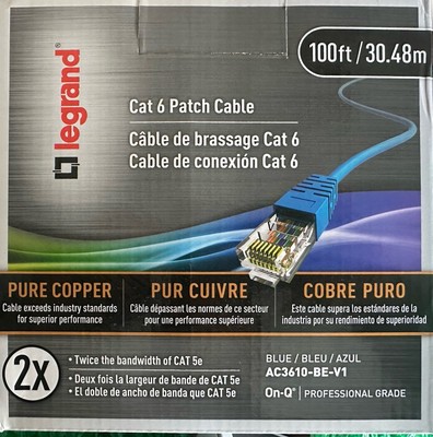 Legrand 100-ft Cat 6 Blue Ethernet Cable Coil | eBay