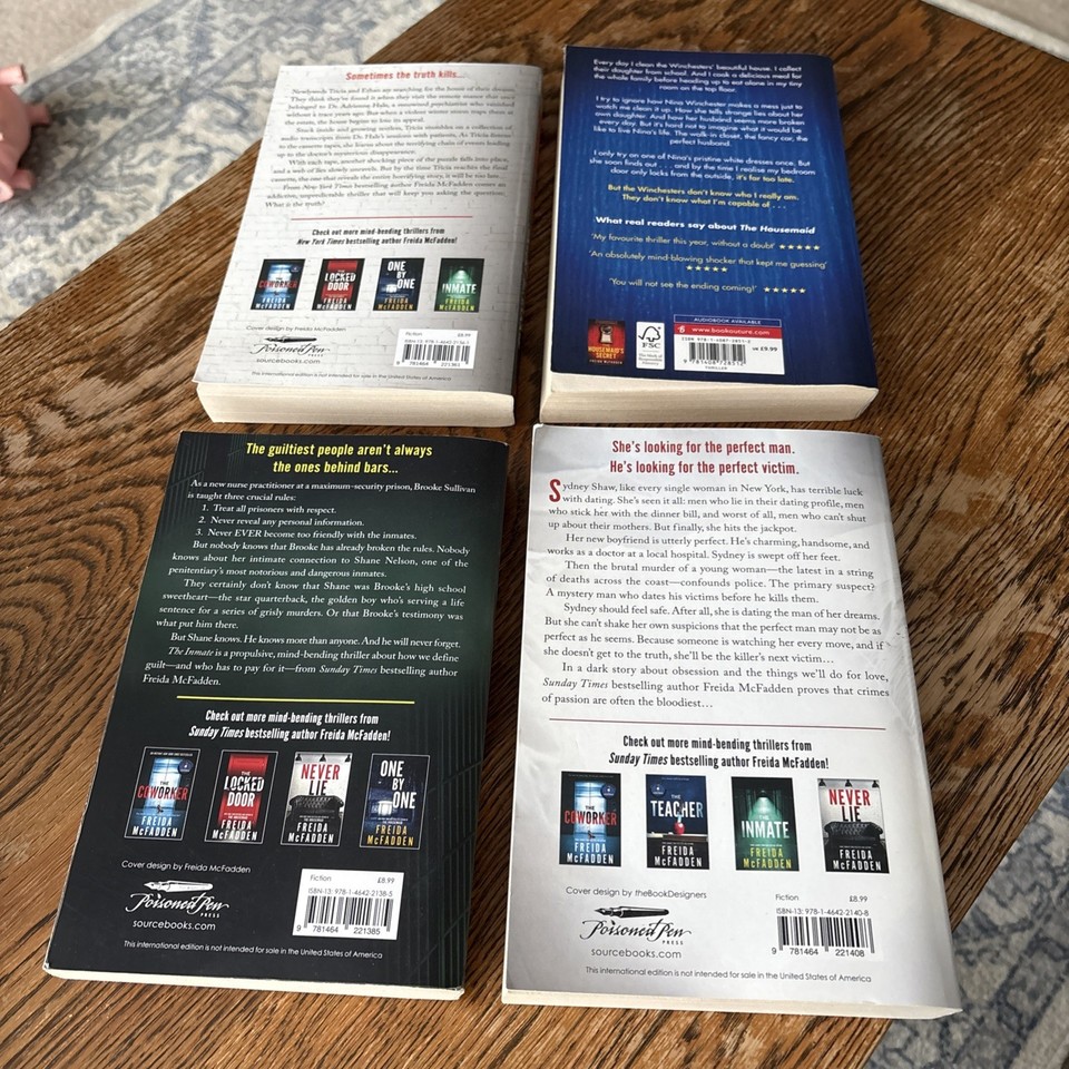 Freida McFadden Paperback Books Bundle Set of 4 | eBay UK