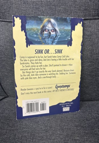 RL Stine Goosebumps Book #56 The Curse Of Camp Cold Lake 1st Edition ...