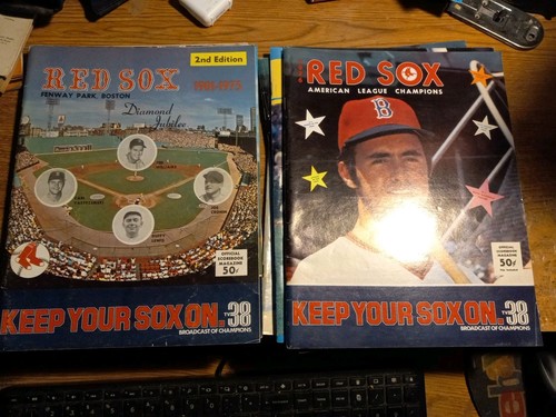 Vintage 9- Red Sox yearbooks -programs 1968 1975 1976 | eBay