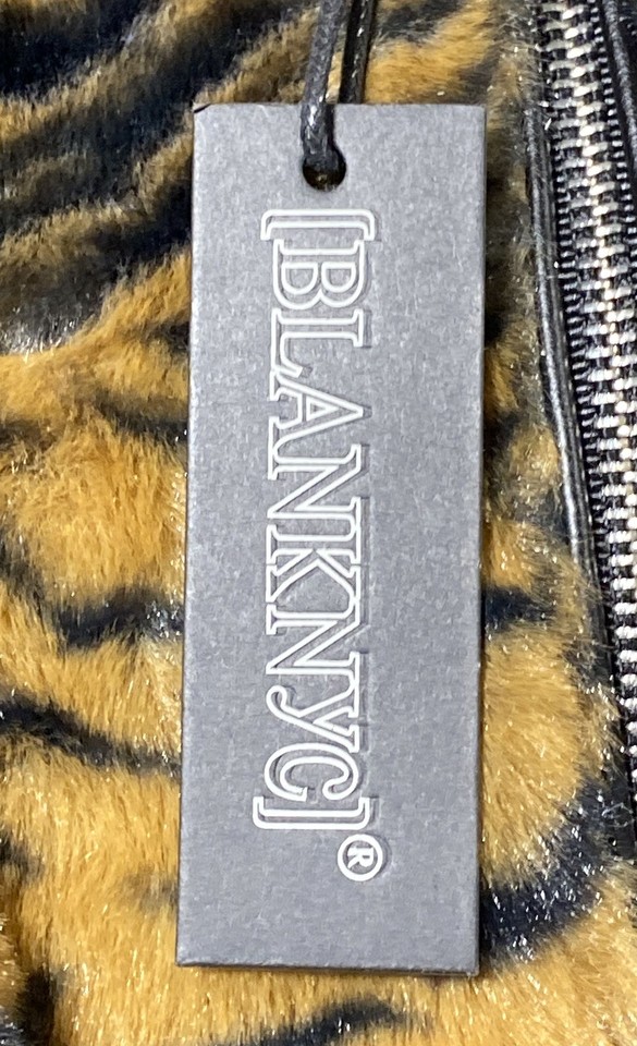 Blank NYC Women's NWT Tiger King Faux Fur Cropped Jacket Brown Black ...