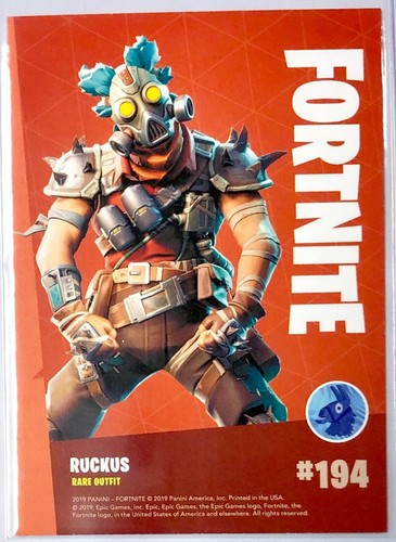 Fortnite Series 1 Ruckus #194 Rare Outfit Trading Card Panini | eBay