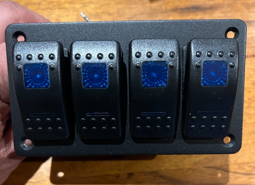 SWITCH PANEL 4 GANG 12V SUITS CARAVANS, MOTORHOMES,CAMPERS,TRAILERS ...