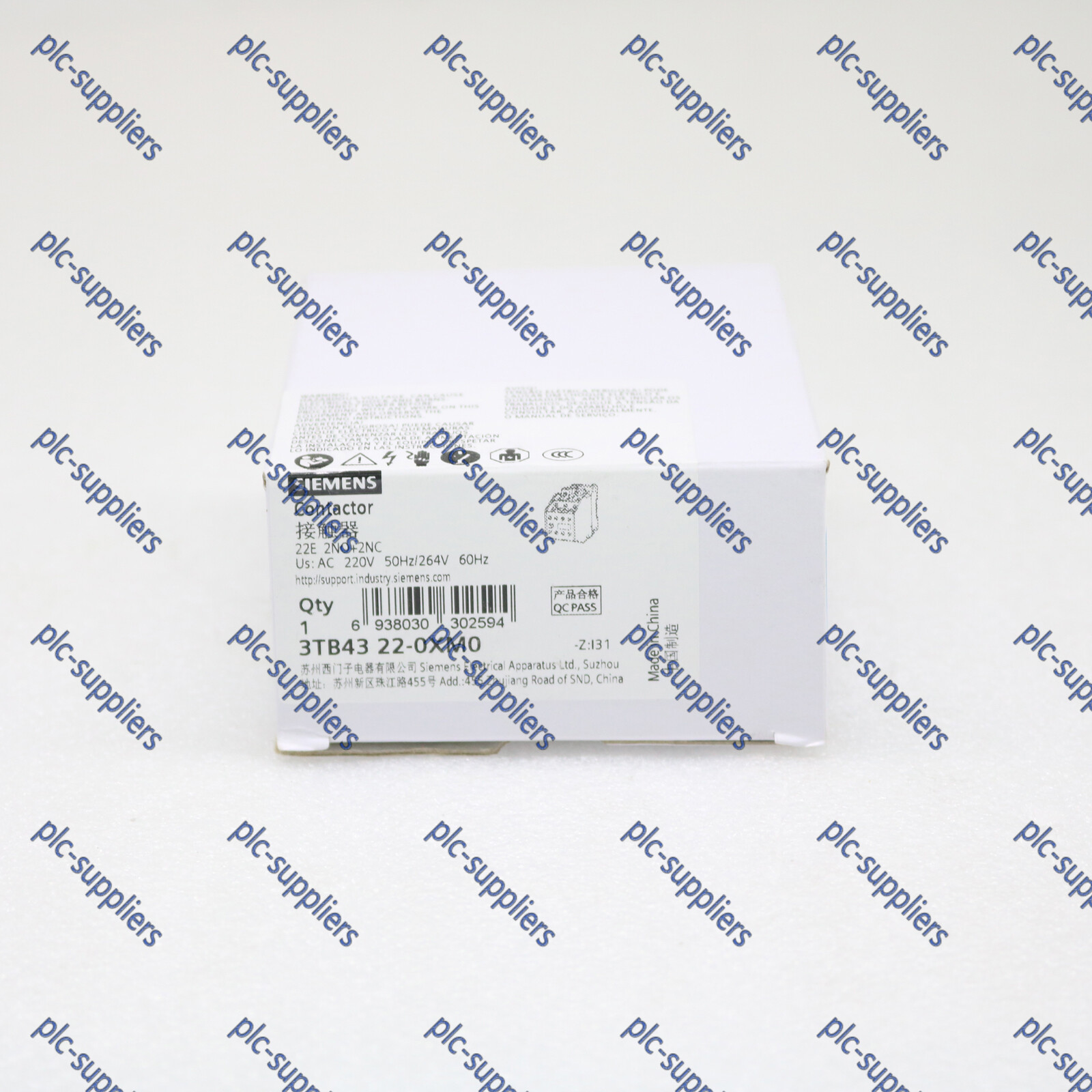 NEW SIEMENS 1PC Contactor 3TB4322-0XM0 3TB43 22-0XM0 220VAC Free SHIP ...