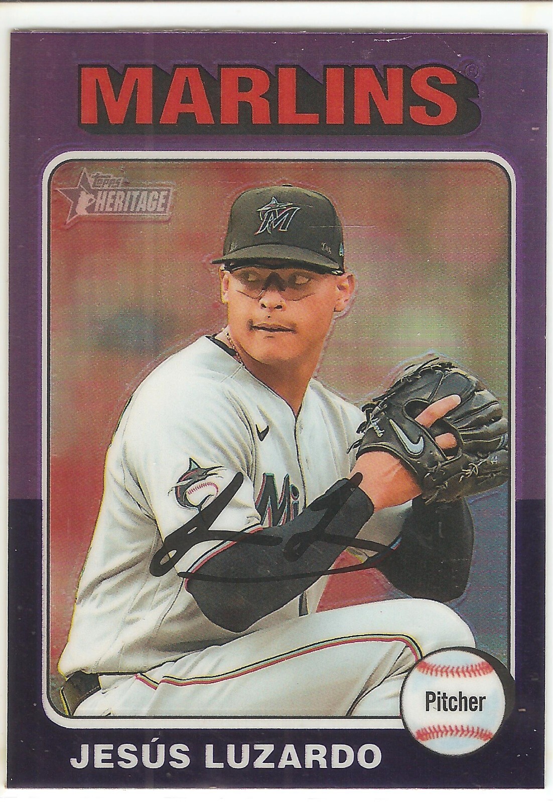 2024 TOPPS HERITAGE JESUS LUZARDO PURPLE REFRACTOR BASEBALL CARD | eBay