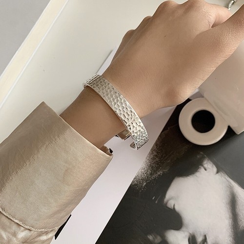 925 Sterling Silver Elegant Woman Girl Cuff Bracelet Trendy Stylish New ...