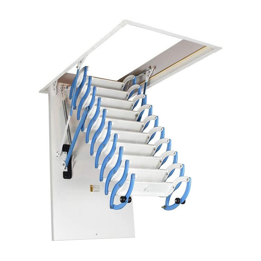 PreAsion® Ceiling Folding Loft Ladder 9.8ft Pulldown Retractable Attic ...
