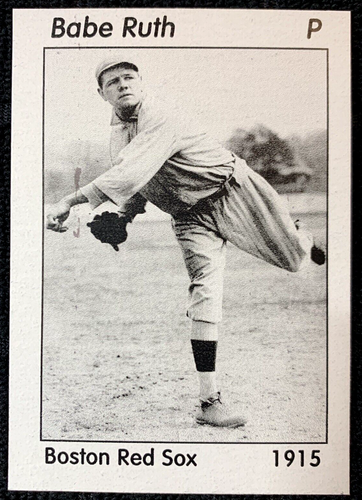 BABE RUTH 1915 RED SOX 1995 ISSUE #5 ALTA LOMA CIGAR CO TAMPA #/50 ...