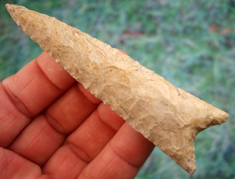 Fine 4 inch Dalton Point COA Prehistoric Arrowheads Artifacts ...