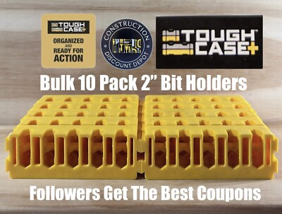 Bulk 10 DEWALT Tough Case Yellow Insert Bit Holder Racks Bit storage ...
