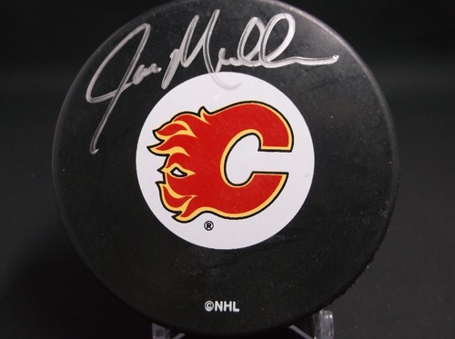 JOE MULLEN Calgary Flames Autographed Signed NHL Logo Puck COA | eBay