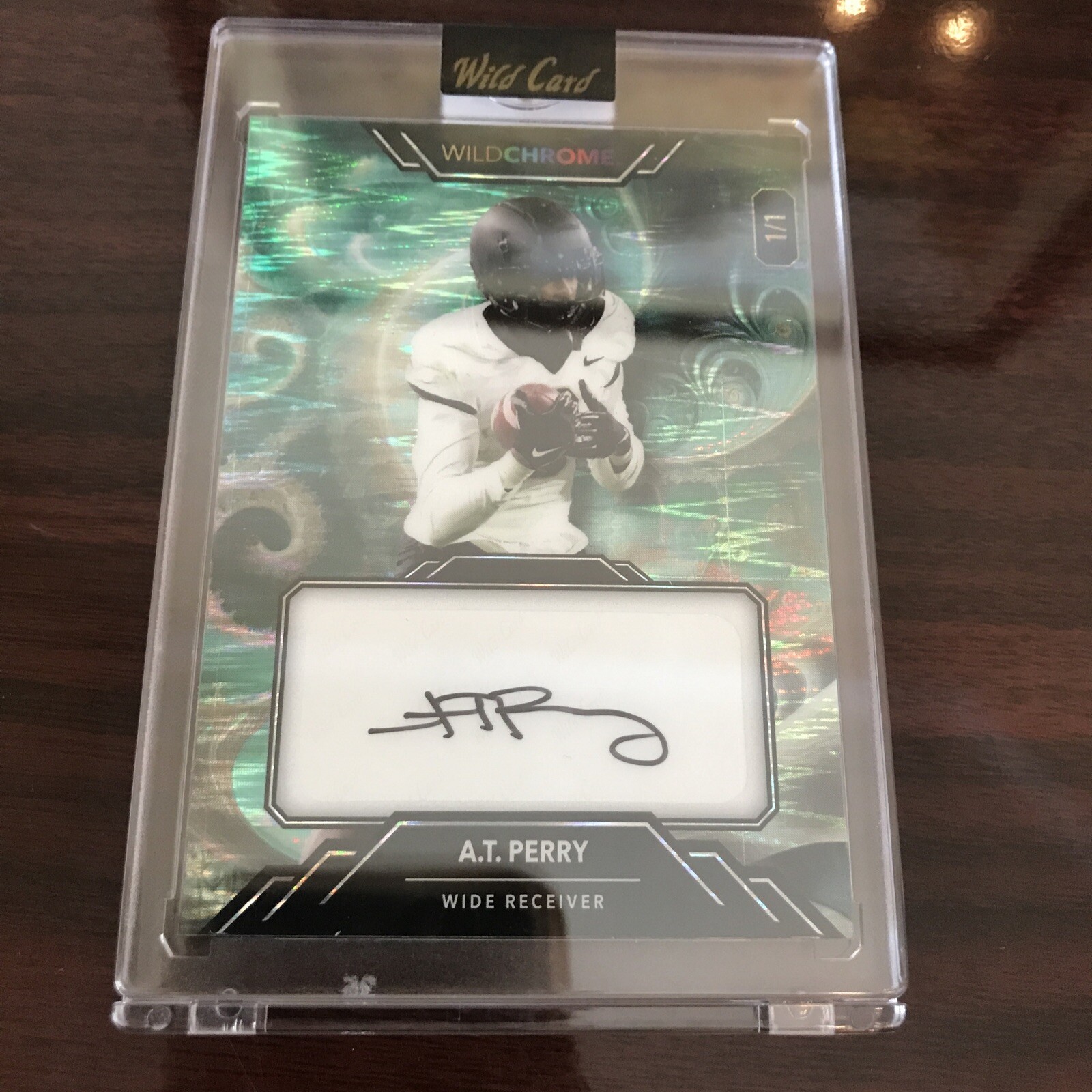 2023 Wild Card Chrome A.T Perry Autograph 1/1 Encased New Or leans ...