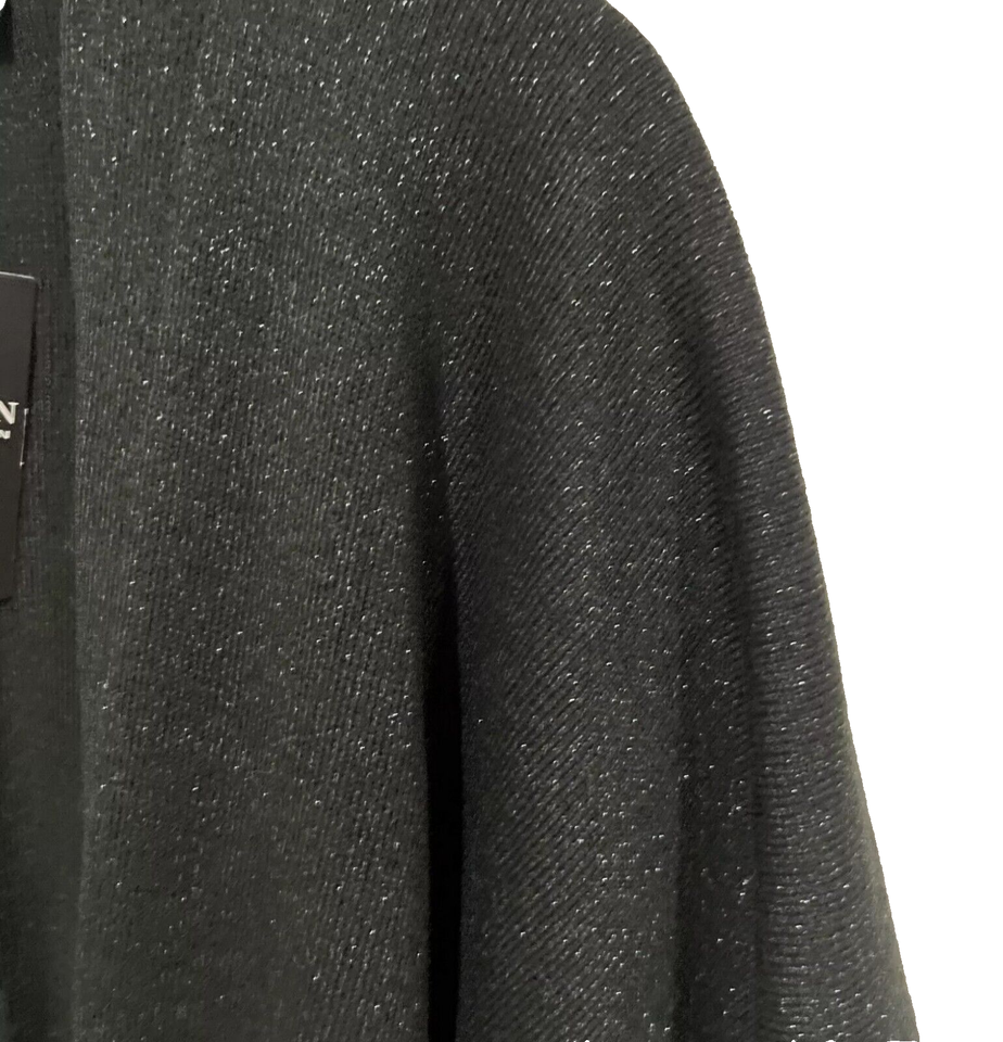 Lauren Ralph Lauren Jet Setter Update Sparkle Knit Ruana Cape Sweater ...