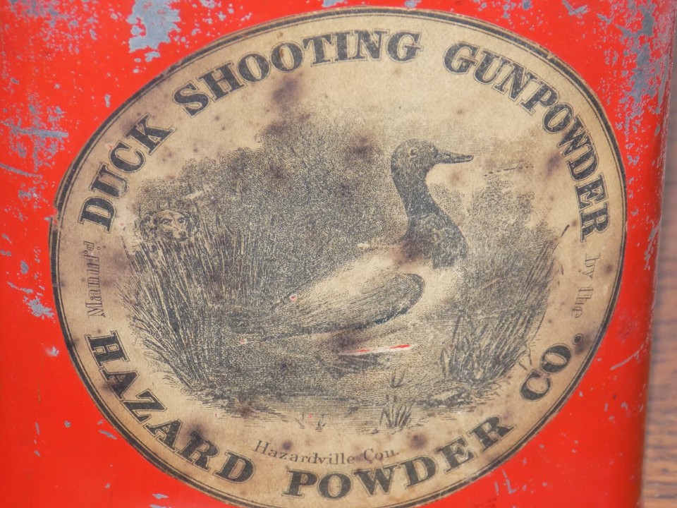 Vintage Hazard Powder Co. Duck Shooting Gunpowder Empty Tin | eBay