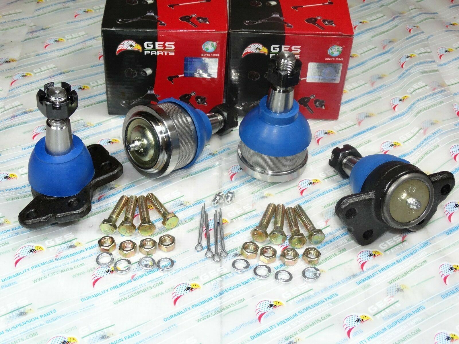 1988-2000 Chevrolet C1500 C2500 RWD 4 Front Upper Lower Ball Joints Kit ...