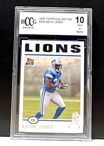 Kevin Jones 2004 Topps Collection #330 (BECKETT Graded MINT or Better ...