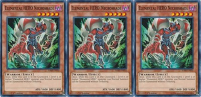 Elemental HERO Necroshade SDHS-EN010 X 3 1st Mint YUGIOH Cards | eBay