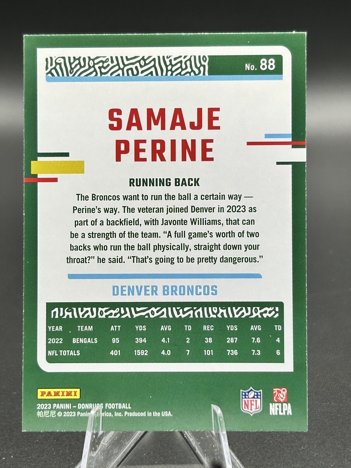 2023 Panini Donruss - #88 Samaje Perine for sale online | eBay