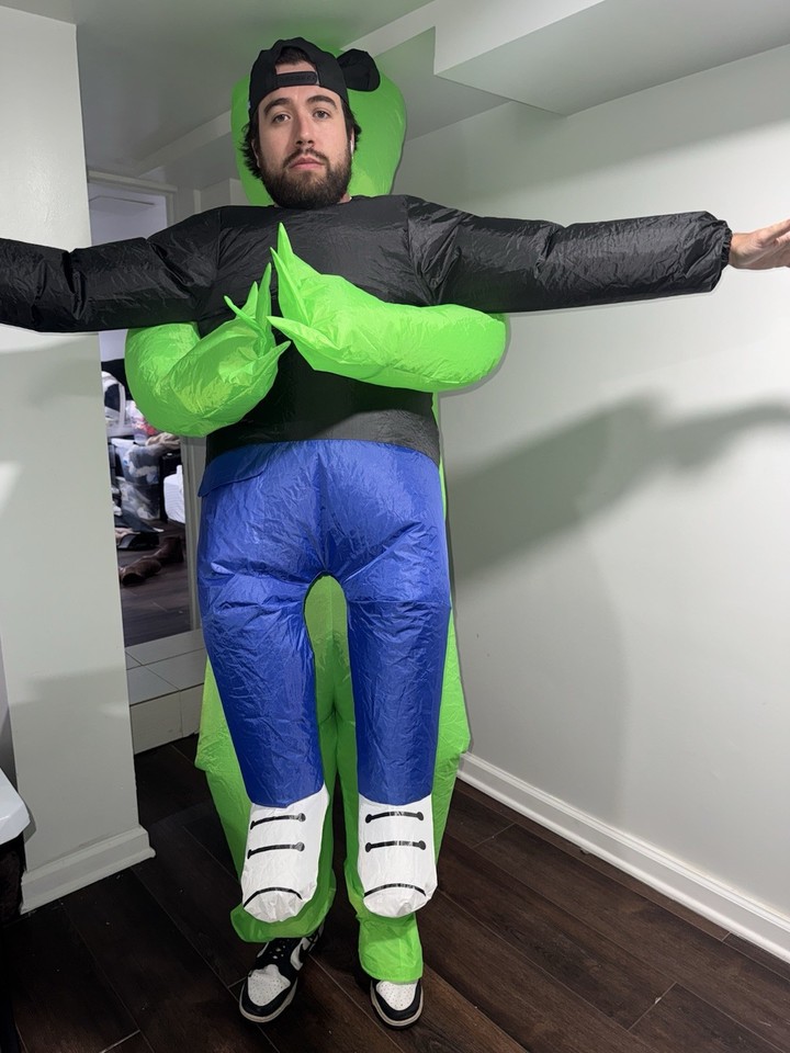 Inflatable Alien Costume Adult Alien Kidnap Abduction Blow Up Suit ...