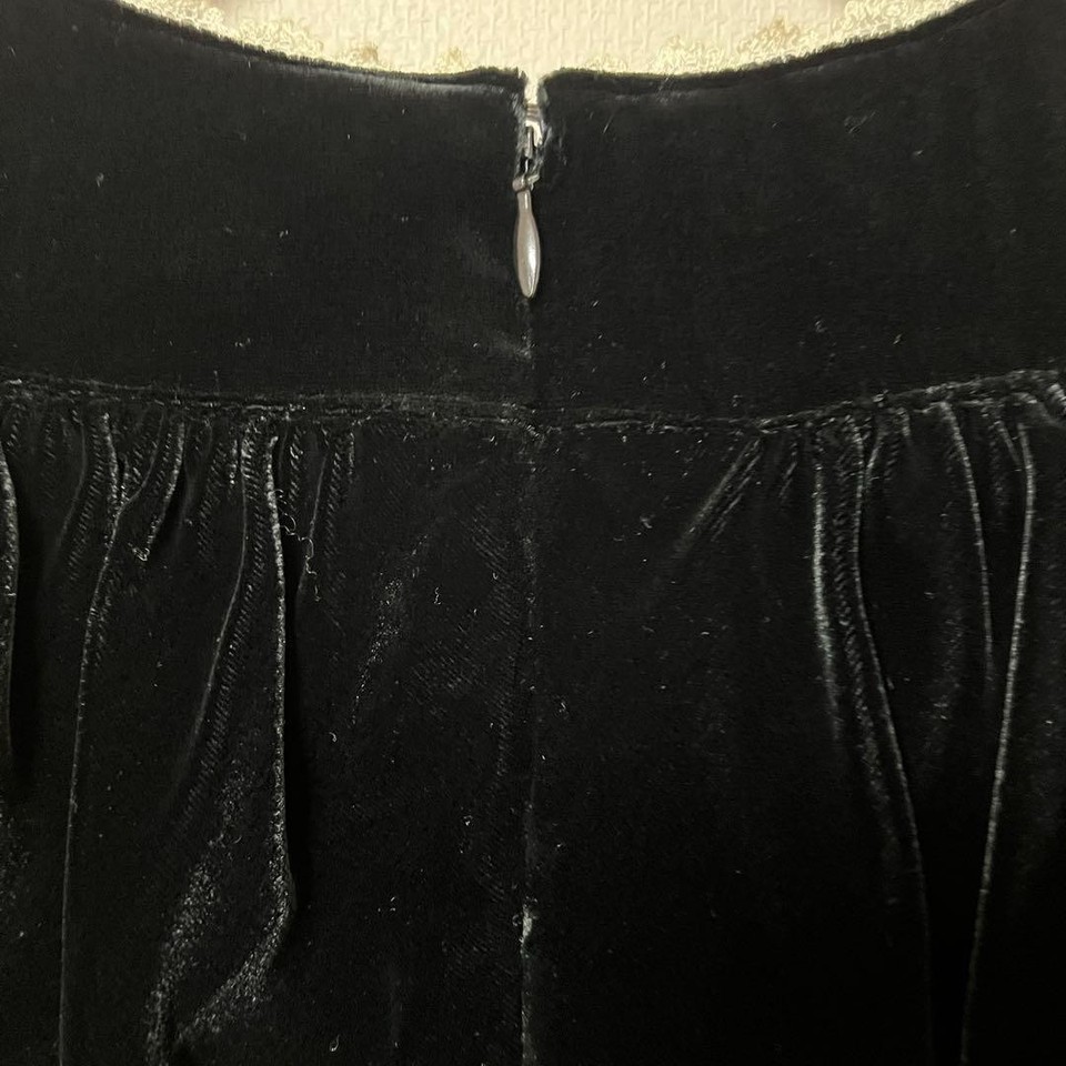 Mezzo Piano Formal One Piece Velvet Silk Black Dress 120 Good Condition ...