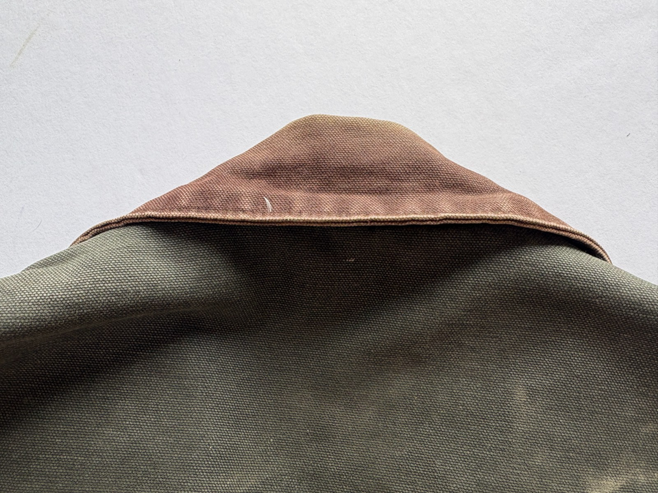 Vintage Men's Carhartt distressed Detroit J97MOS Flannel Lined Jacket ...