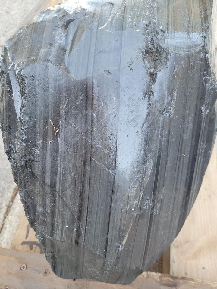 Large Healing Obsidian Silver Banded Natural Rock 145lbs Boulder ...