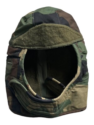 US Army Helmet Liner Insulating Woodland Camo Cold Weather Military Hat ...