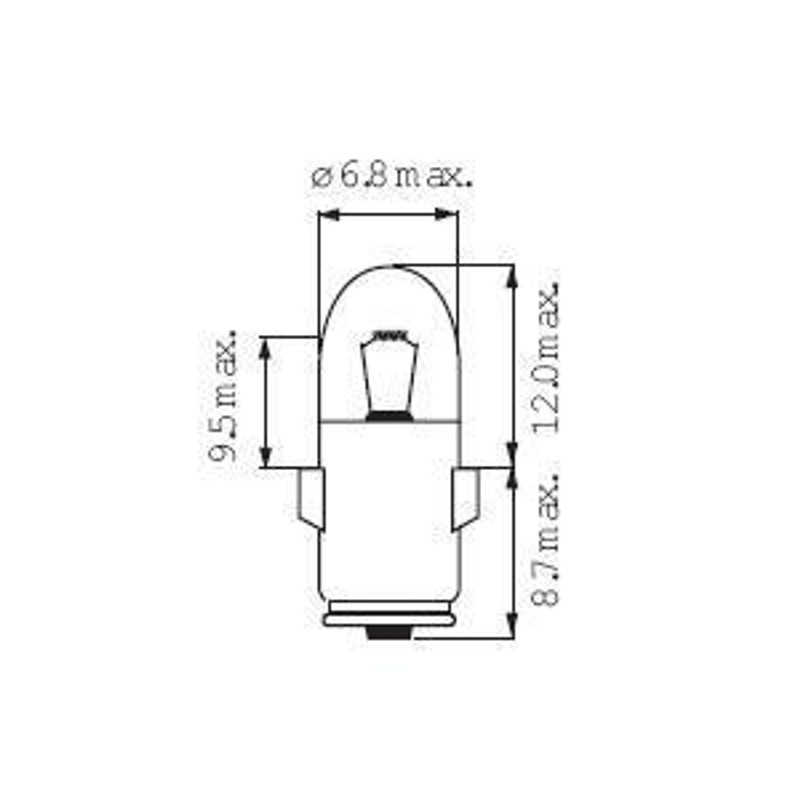 6V 1.5W BA7S Indicator Dashboard Light Bulb | 2x | Cold White | LED ...
