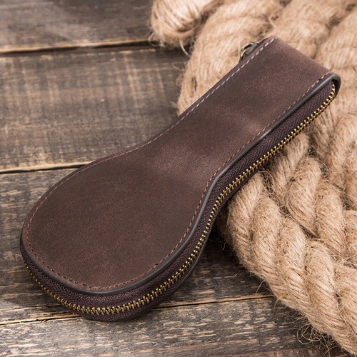 Genuine Leather Watch Pouch Bag Portable Watch Zipper Travel Storage ...
