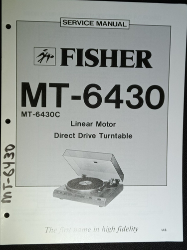 Fisher MT-6430 MT-6430C Service Manual Linear Motor Drive Turntable ...