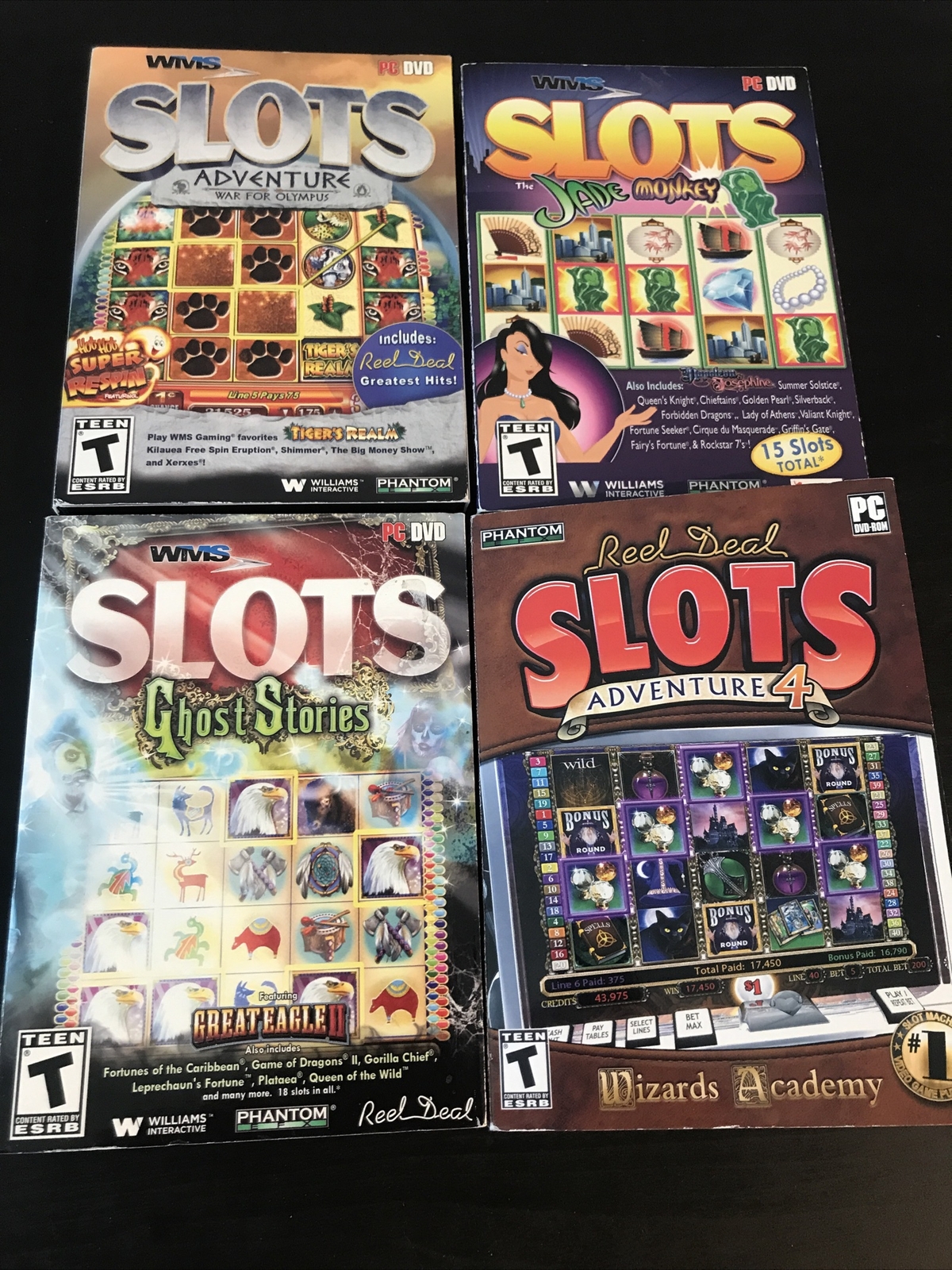 Slots PC DVD Games Lot Of 4 With Covers WMS Phantom | eBay