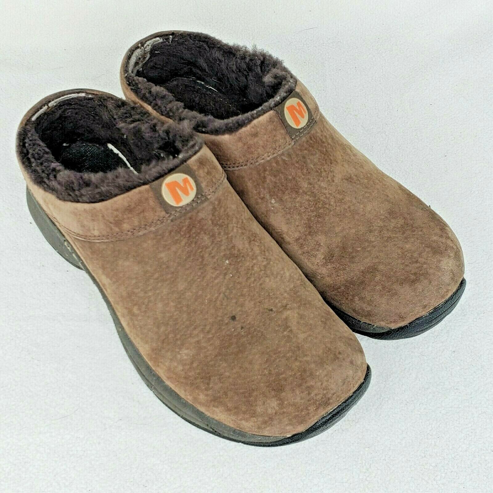 Merrell Primo Chill Chocolate Brown Suede Slides Clogs J63258 Size US 7 ...