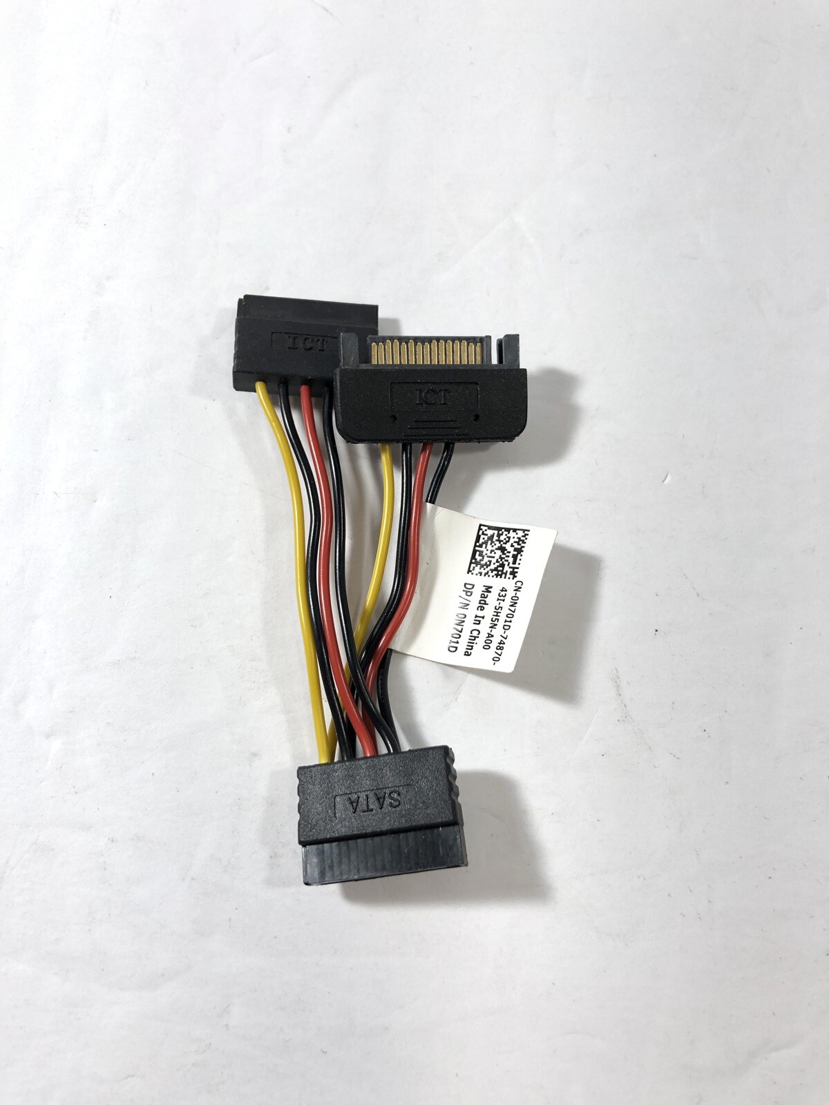LOT of 100 Dell/Foxconn 3.75” SATA Power Splitter Adapter Cable 0N701D ...