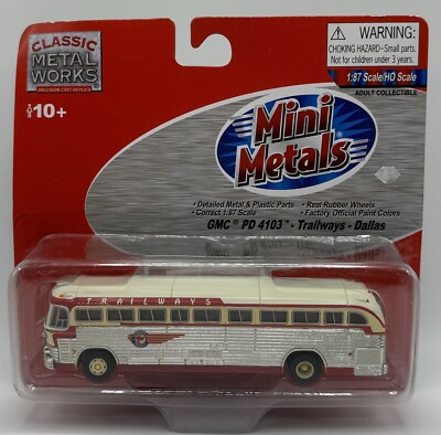 HO CMW Mini Metals #32110 Trailways GMC PD-4103 Bus Dallas BRAND NEW | eBay