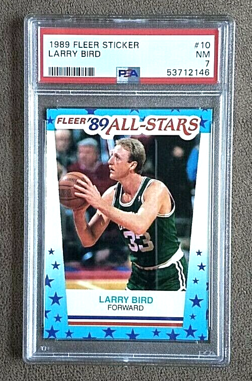 1989 Fleer Larry Bird All-Star Sticker #10 ~ PSA Graded 7 NM | eBay