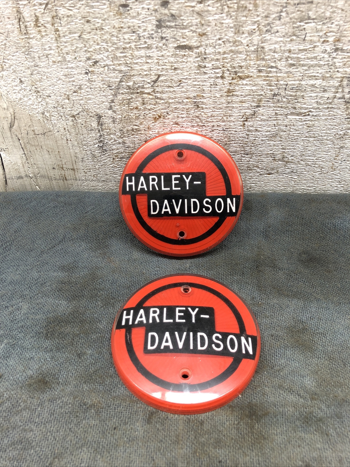 Harley Davidson 1957 1958 Panhead Gas Tank Emblems 57 58 Badges FL EL ...